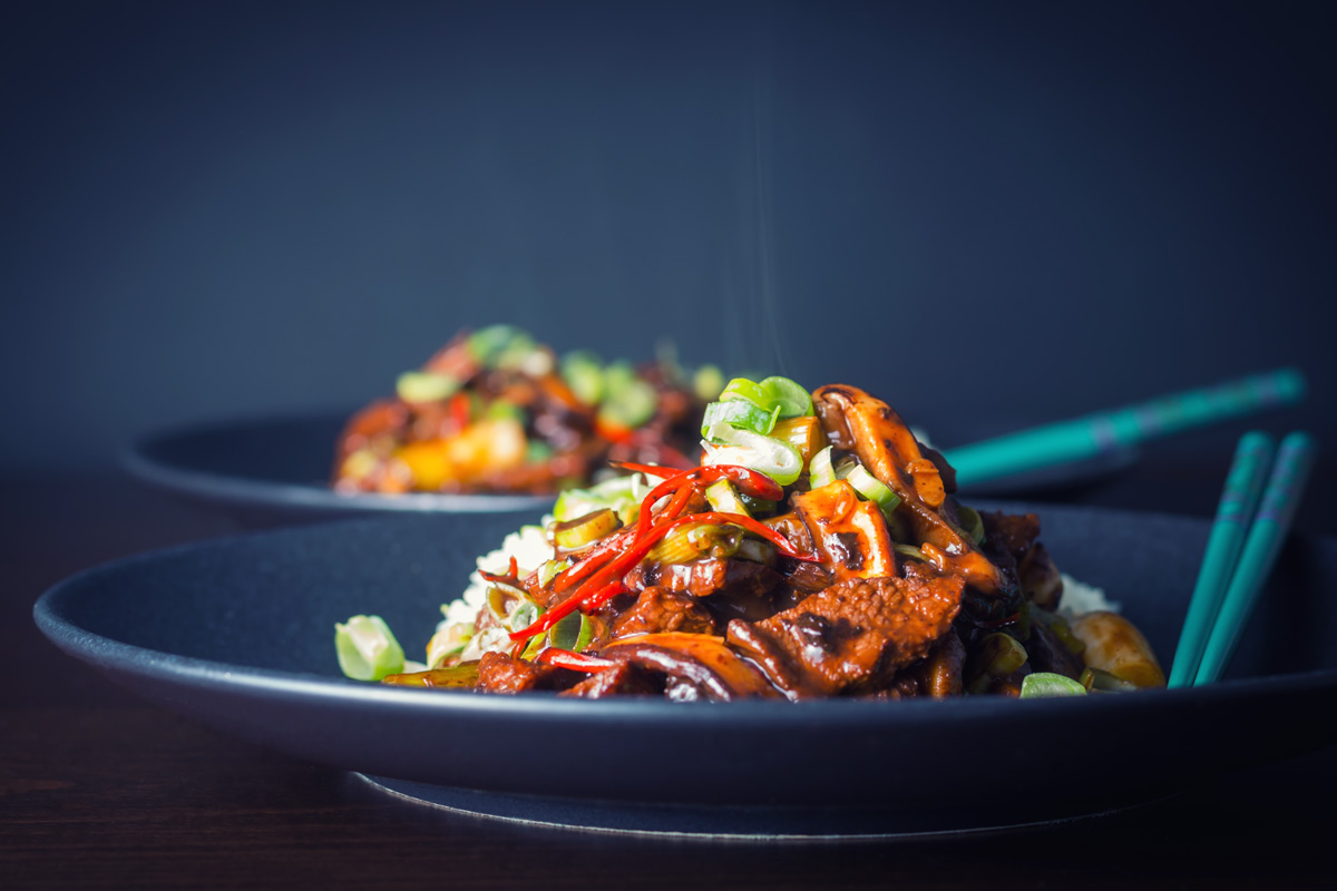Stir Fry Beef With Shiitake Mushroom Krumpli
