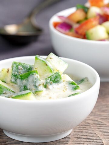 Mint Raita with Yoghurt and Cucumber - Krumpli