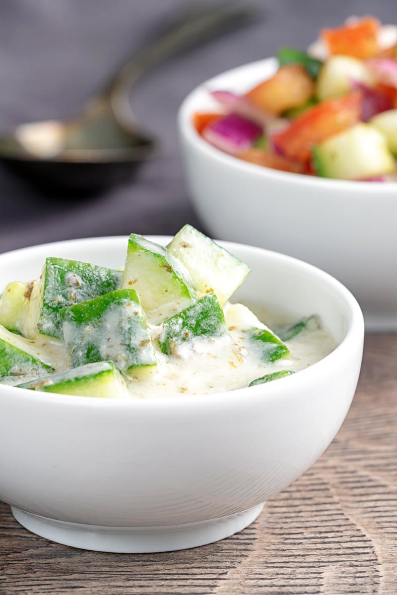 Mint Raita with Yoghurt and Cucumber - Krumpli