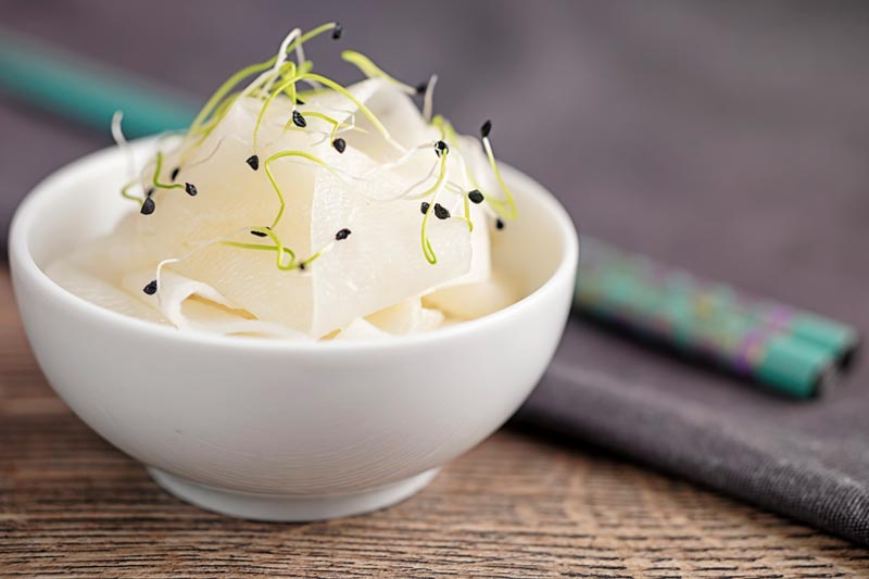 Quick Japanese Pickled Daikon or Mooli - Krumpli