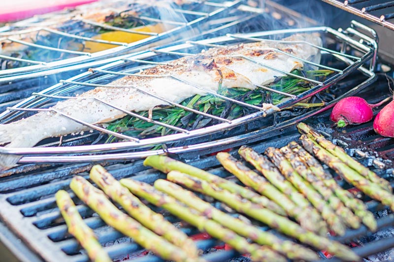 Grilled BBQ Trout Stuffed with Tarragon - Krumpli
