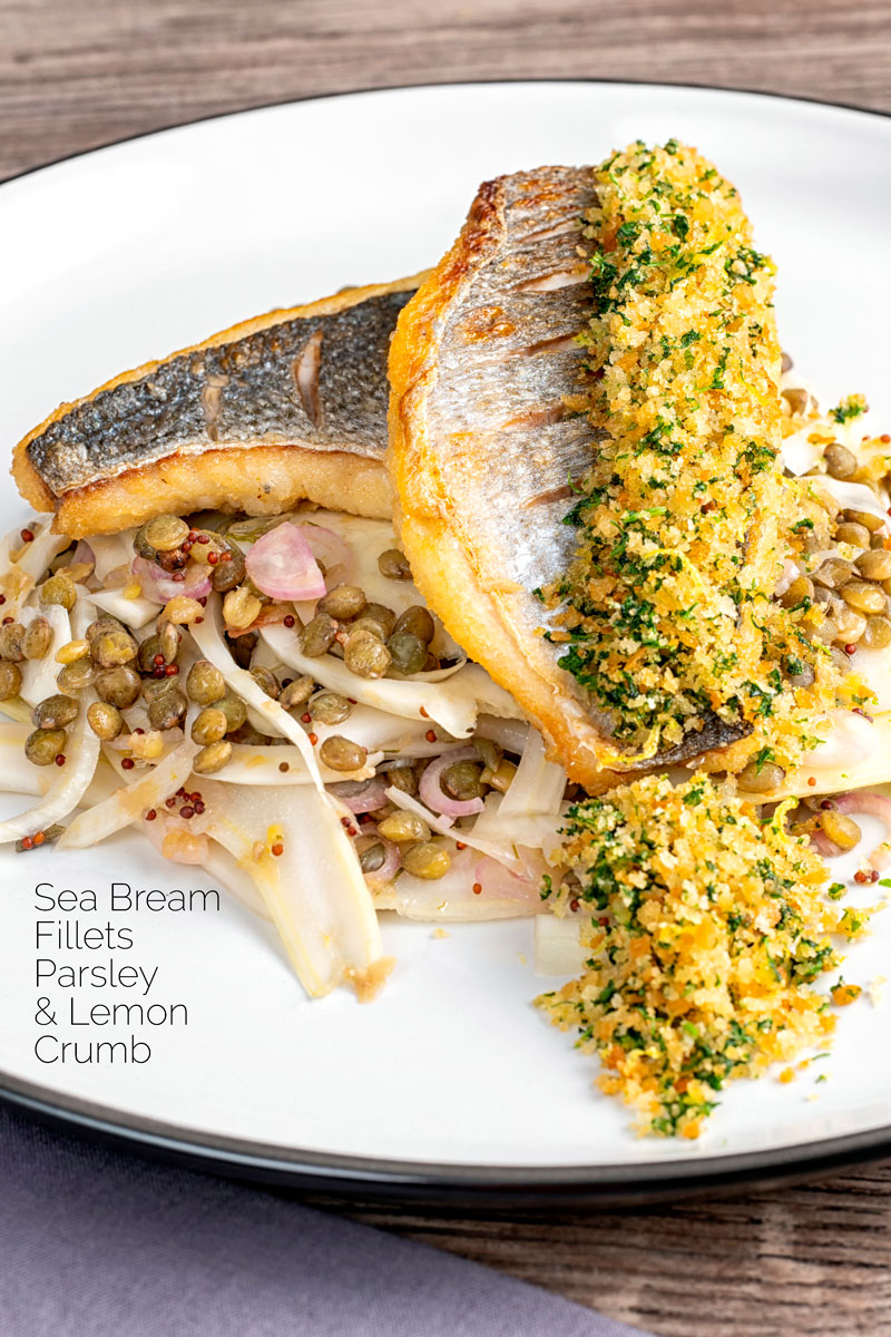 Sea Bream Fillet with Lemon Parsley Crumb | Krumpli