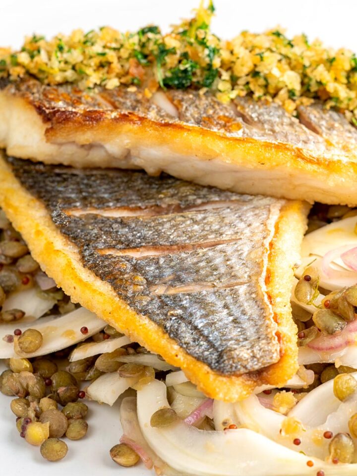 Sea Bream Fillet with Lemon Parsley Crumb - Krumpli