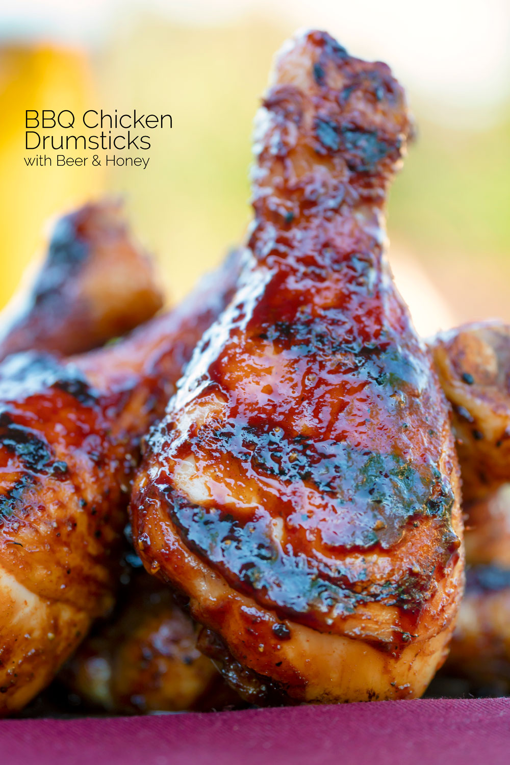 BBQ Chicken Drumsticks with Beer & Honey Glaze - Krumpli