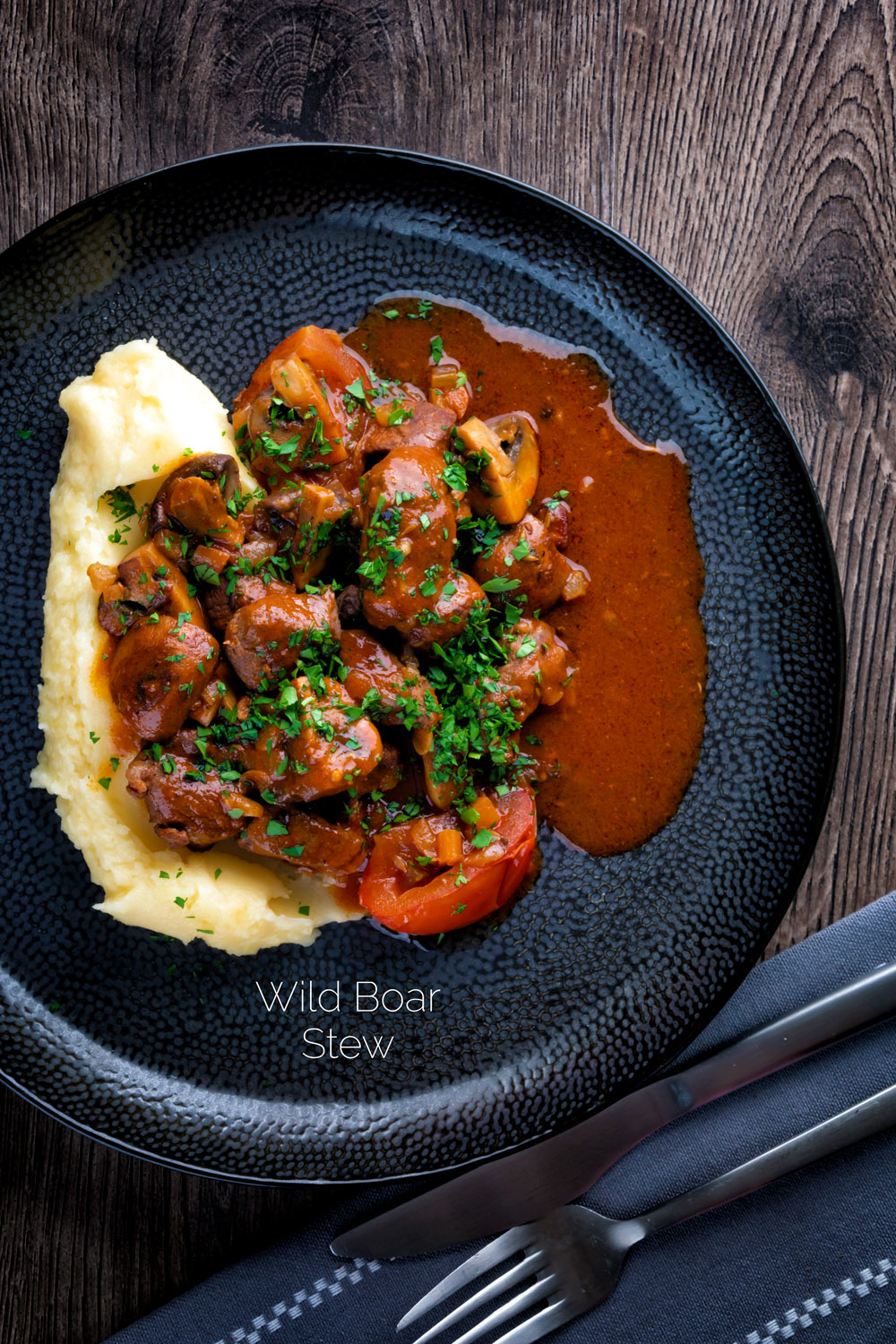 Wild Boar Stew with Mushrooms - Krumpli