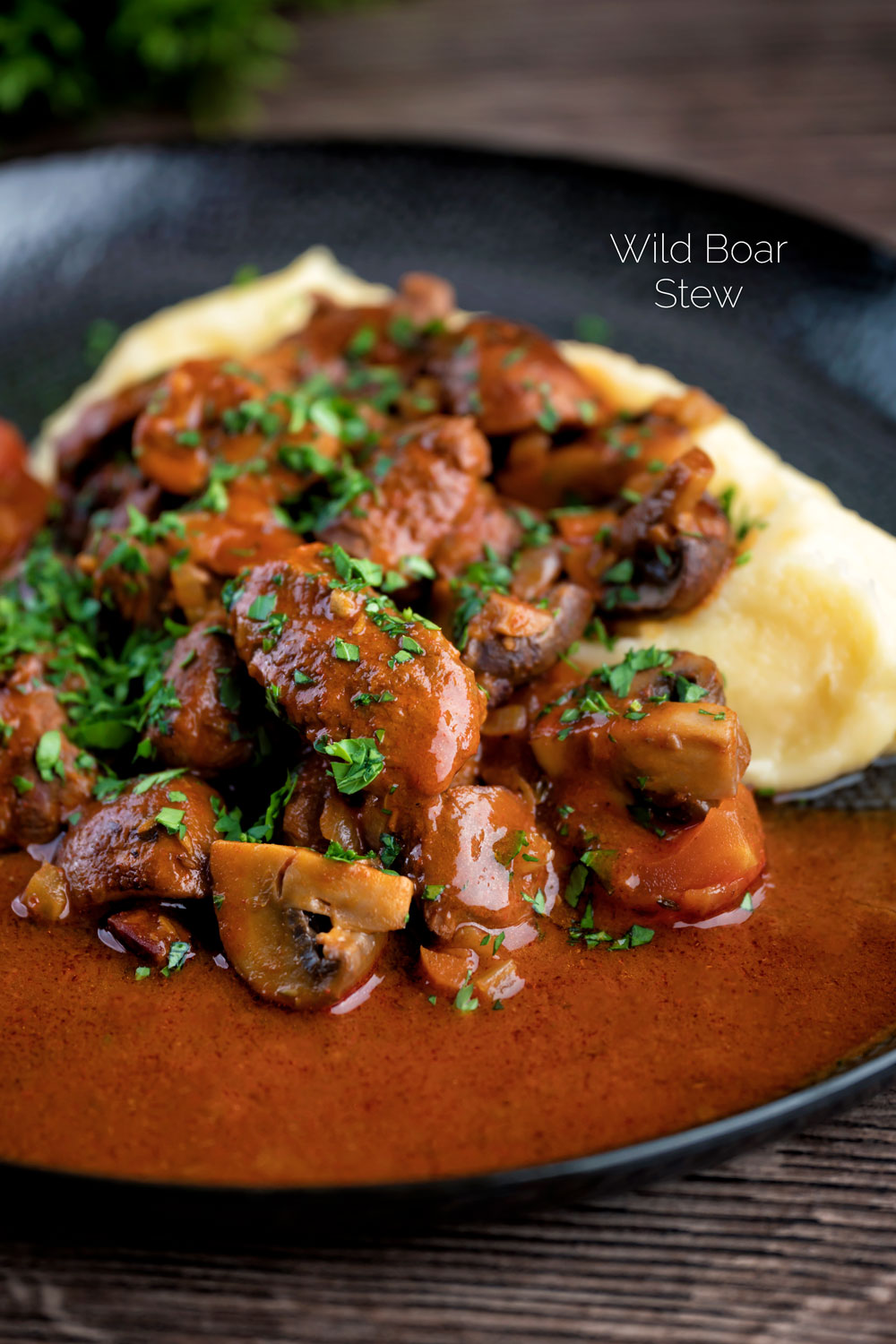 Wild Boar Stew with Mushrooms - Krumpli