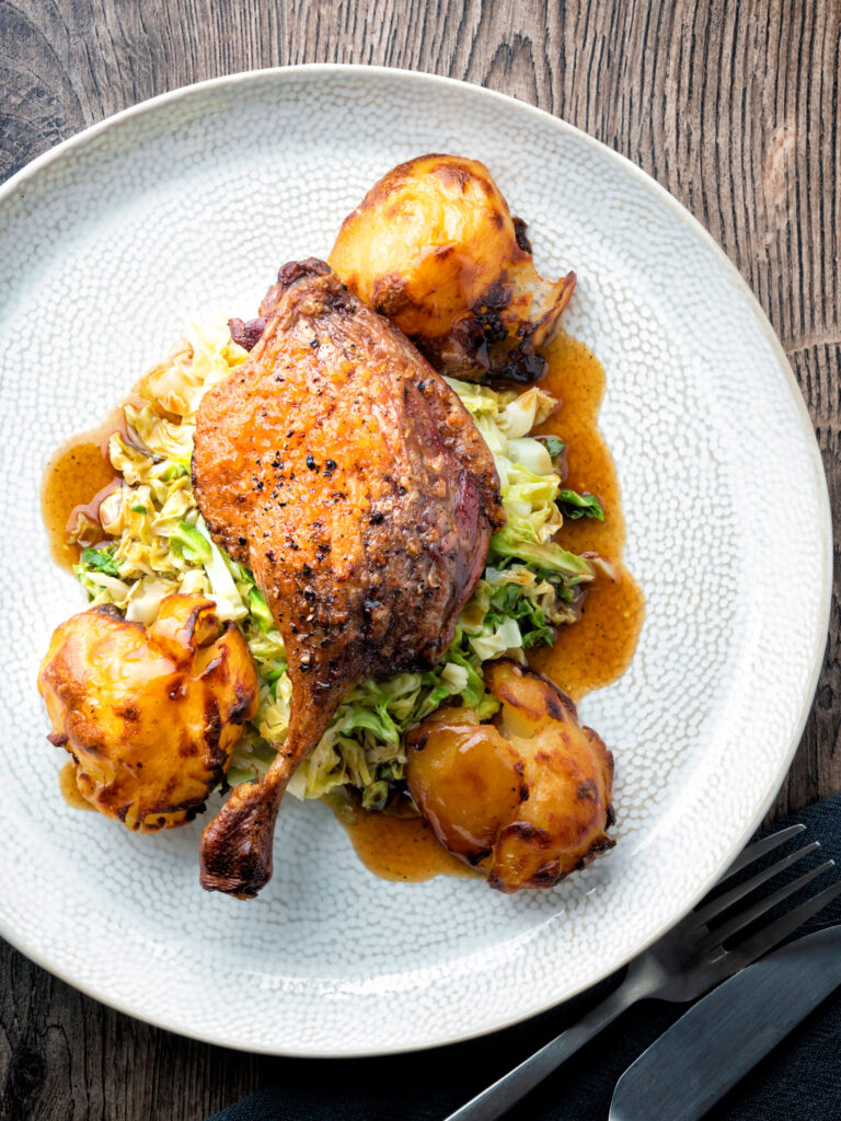 Slow Roast Duck Legs with Balsamic Vinegar Gravy - Krumpli