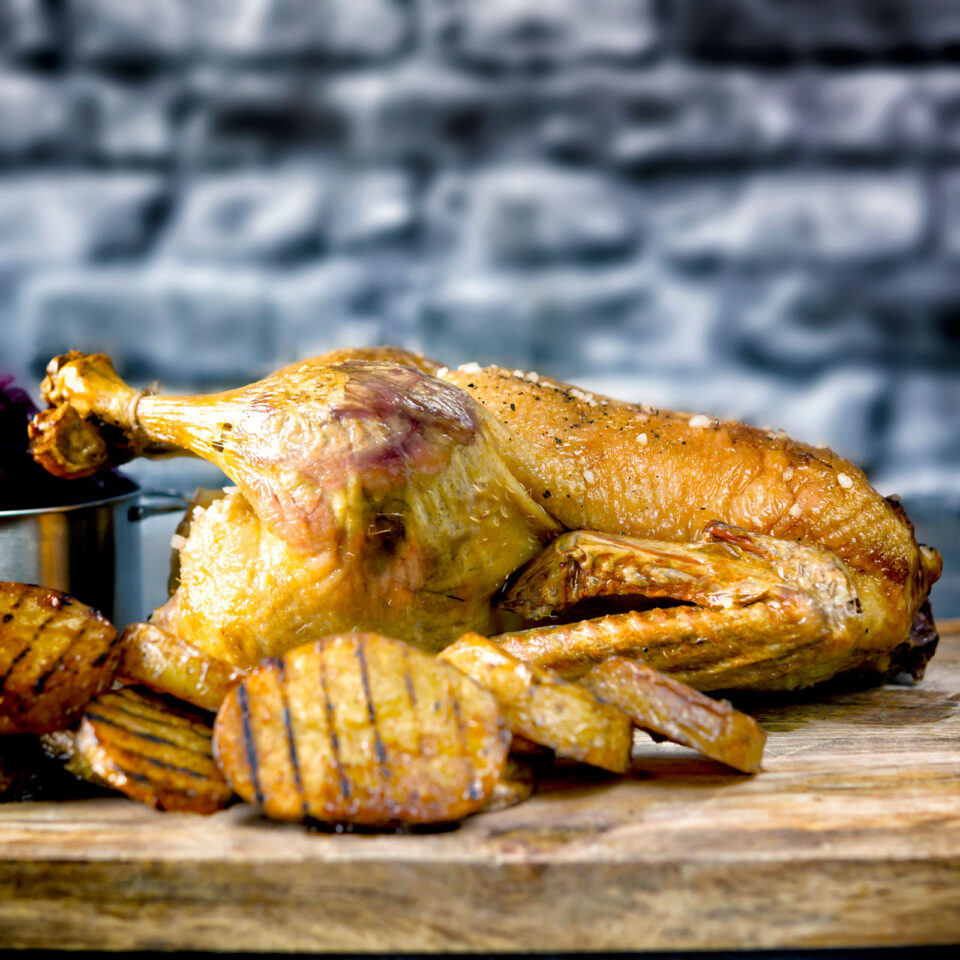 Roast Duck with Duck Fat Potatoes - Krumpli