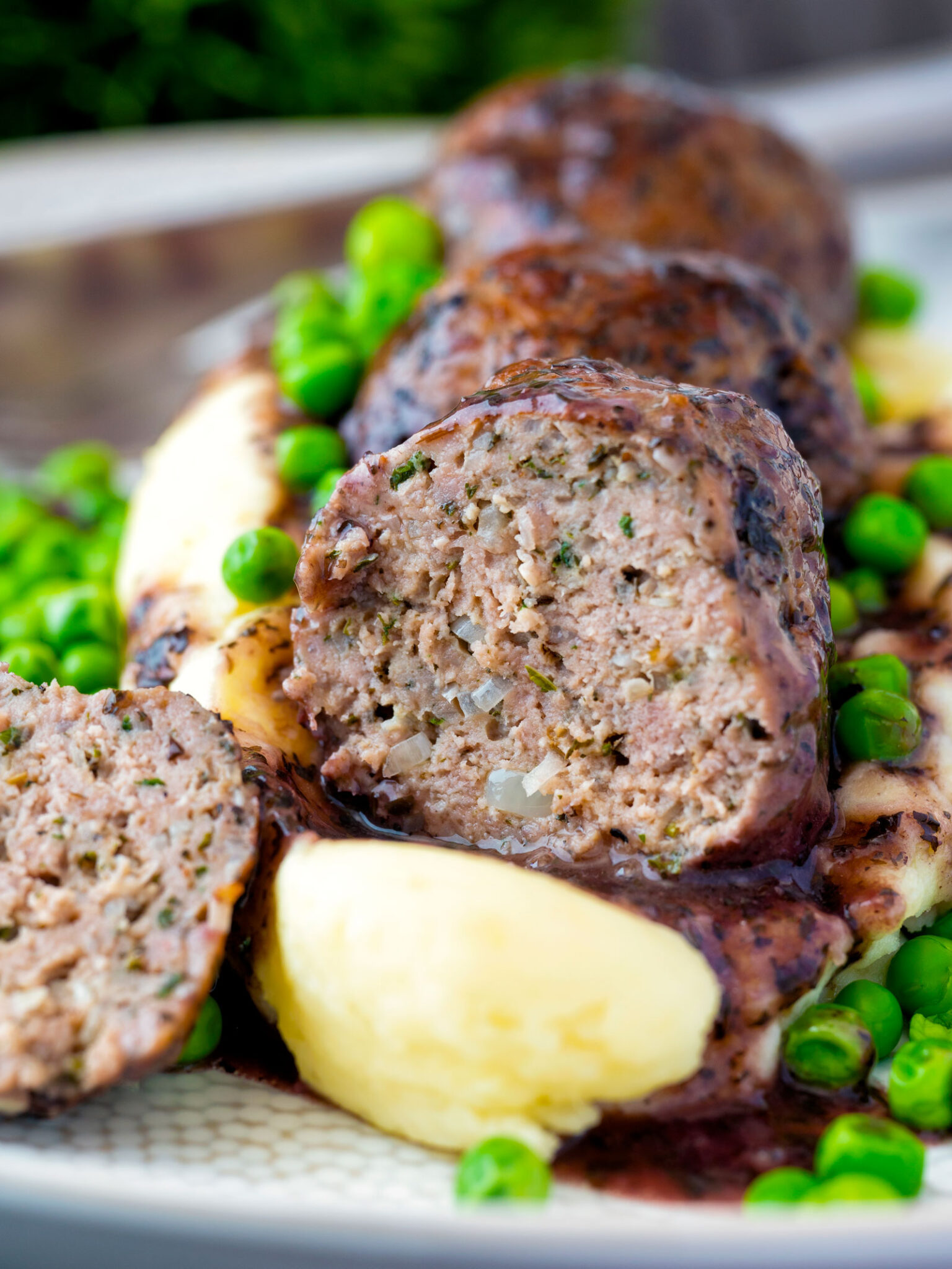 Minted Lamb Meatballs in Red Wine Gravy - Krumpli