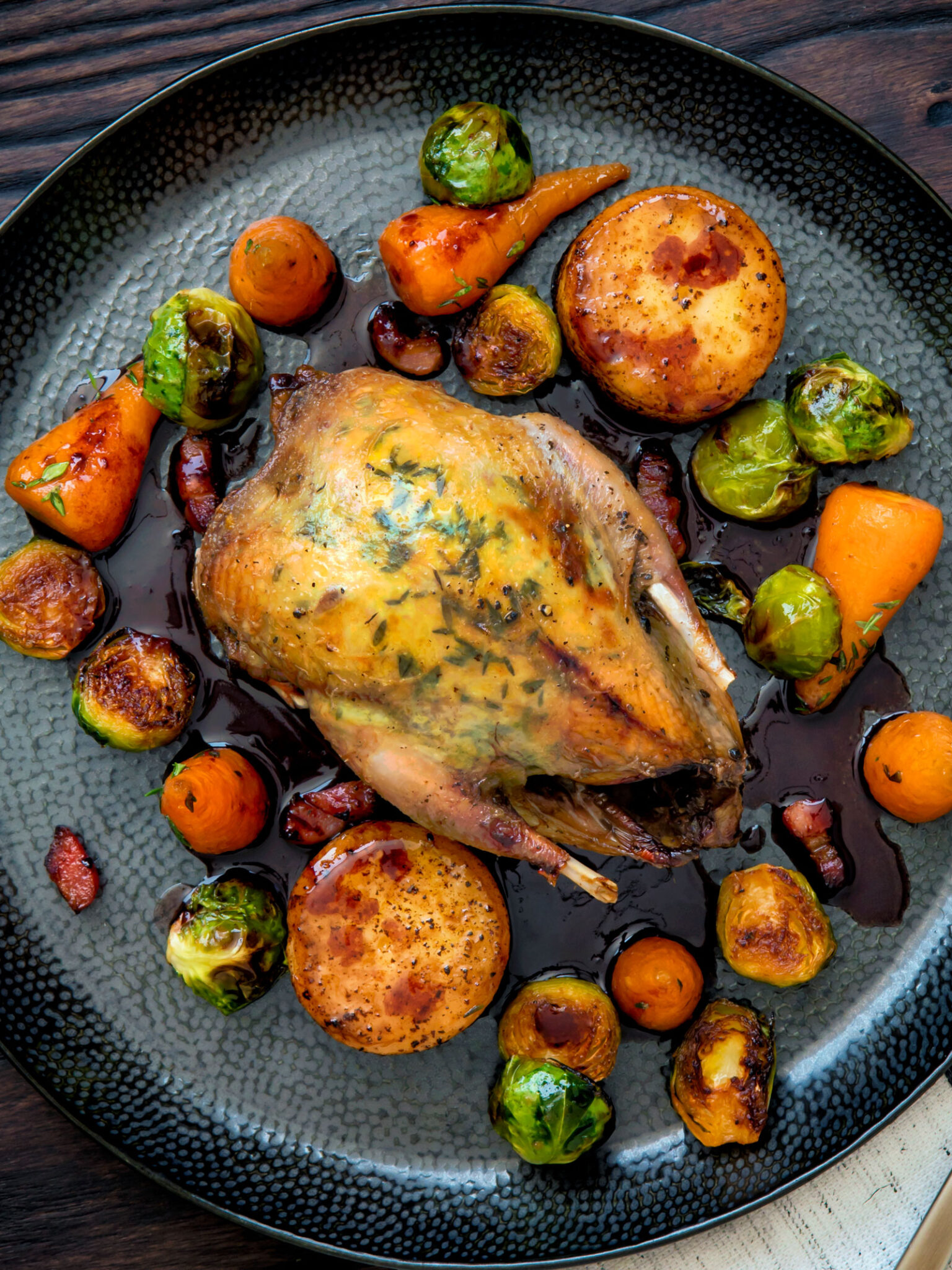 Roast Partridge with Red Currant Sauce - Krumpli
