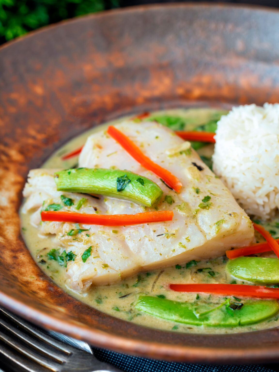 Thai Green Fish Curry with Cod Loin - Krumpli