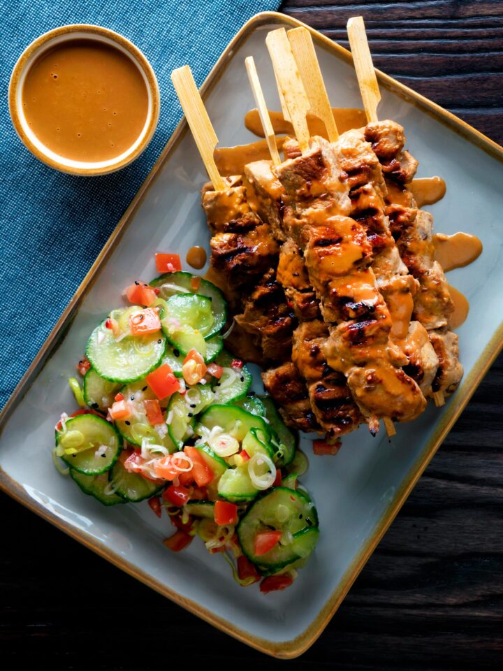 Pork Satay with Peanut Sauce - Krumpli