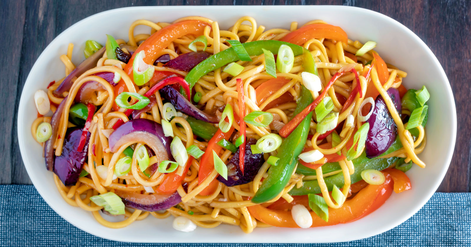 Sweet Chilli Noodles with Peppers - Krumpli
