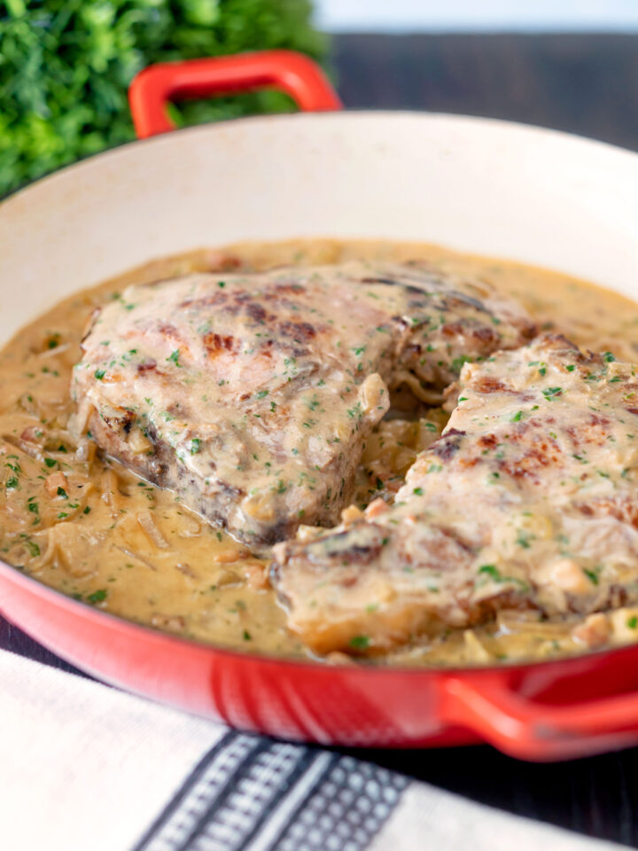 Normandy Pork Chops with Apple and Cider - Krumpli
