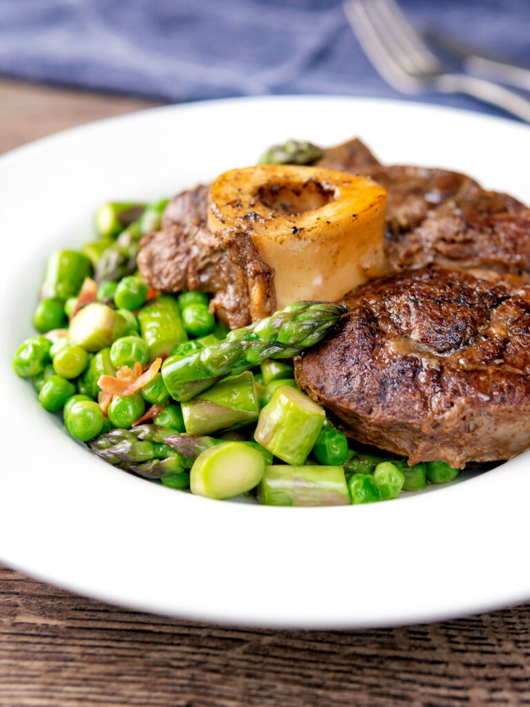 Braised Beef Shin on the Bone with Peas - Krumpli