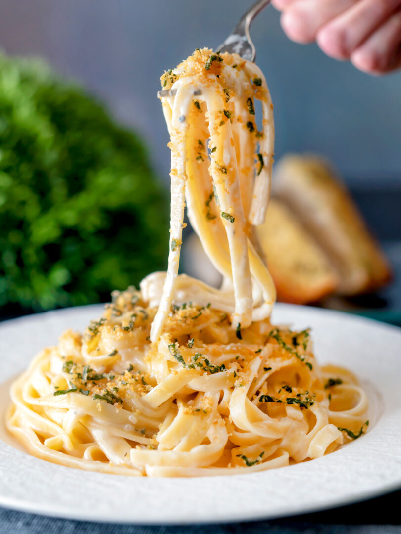 Blue Cheese Pasta with Stilton and a Sage Crumb - Krumpli