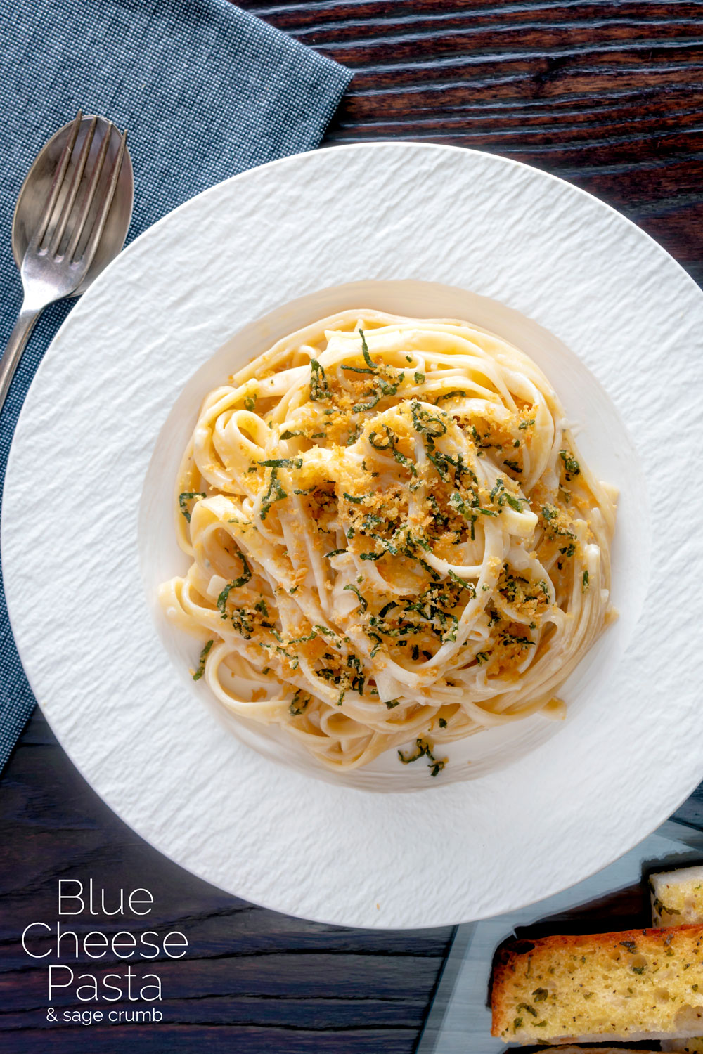 Blue Cheese Pasta with Stilton and a Sage Crumb - Krumpli