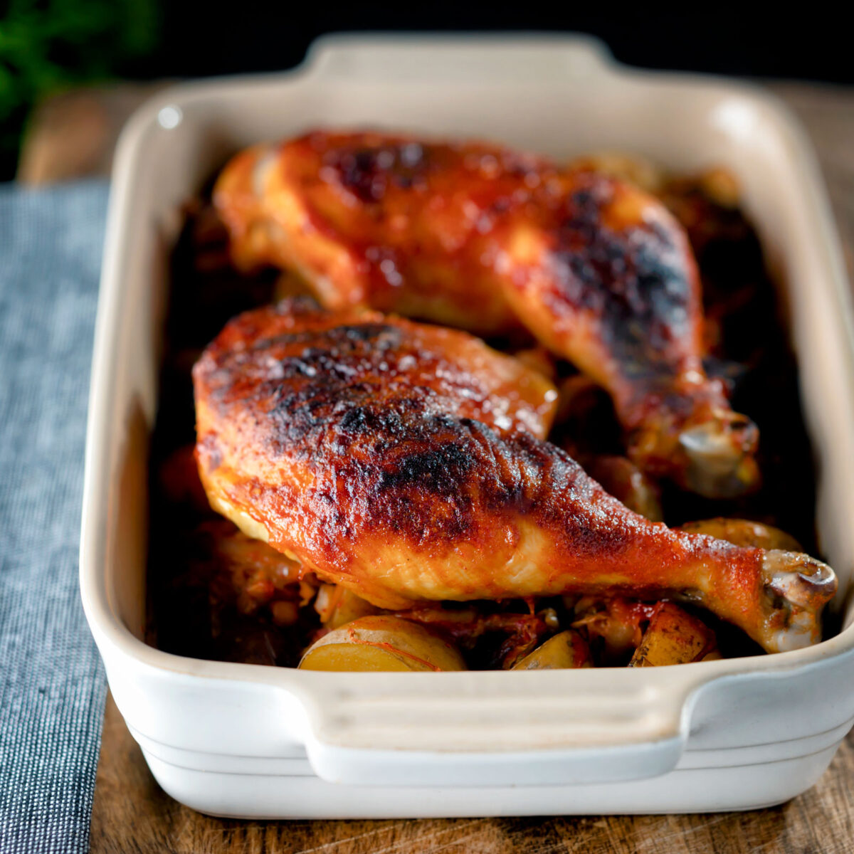 Kimchi Chicken Leg Bake with Potatoes - Krumpli