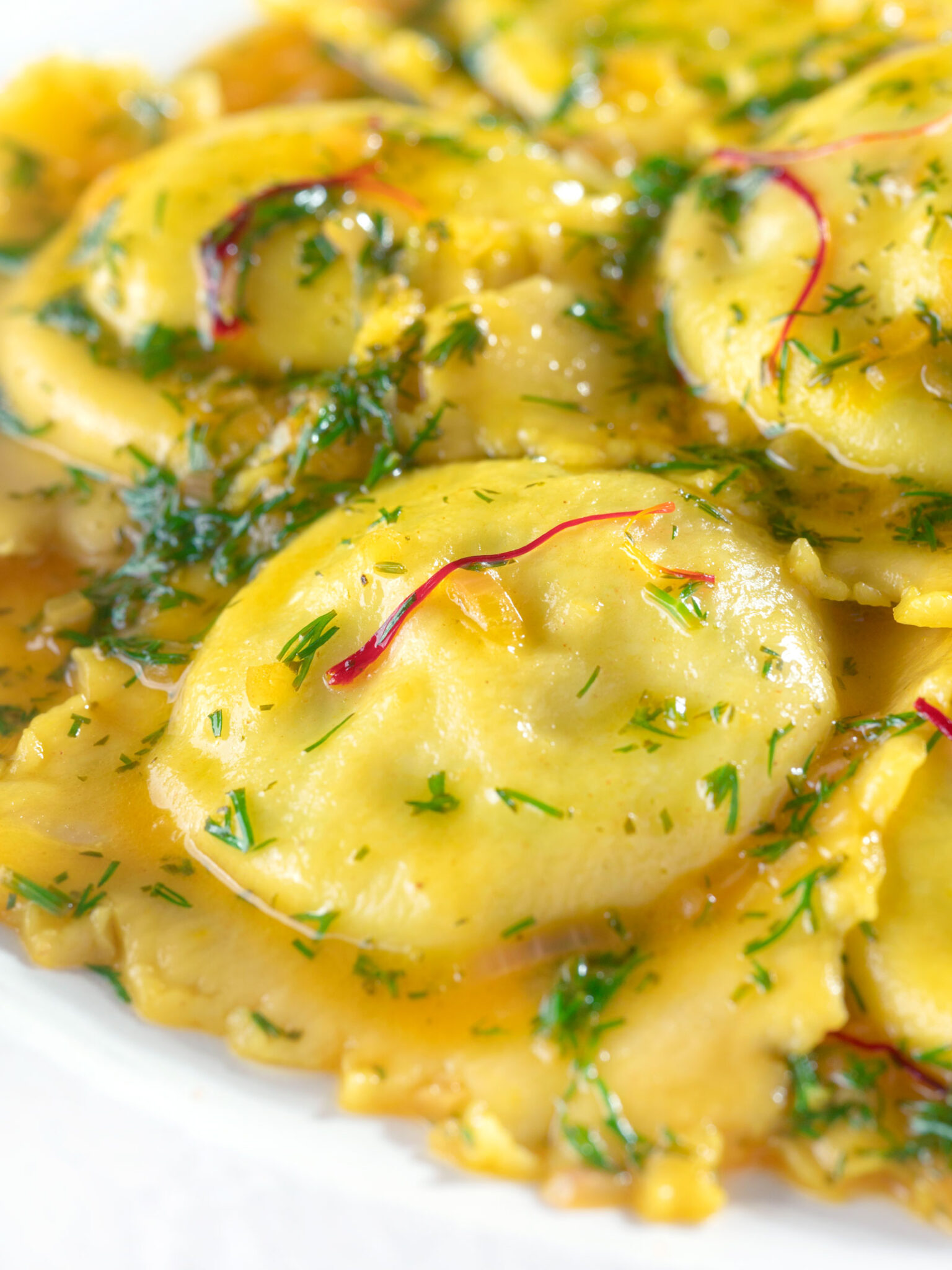 Crab Ravioli with Saffron Sauce - Krumpli