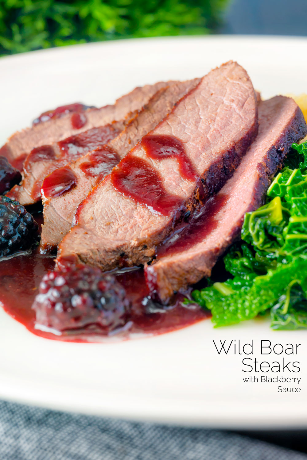Wild Boar Steak With Blackberry Sauce Krumpli
