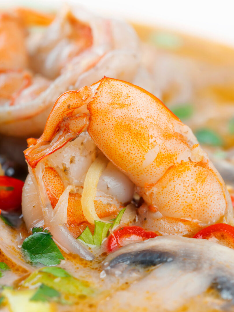 Prawn Tom Yum Soup with Coconut Milk - Krumpli