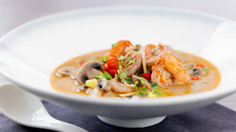 Prawn Tom Yum Soup with Coconut Milk - Krumpli