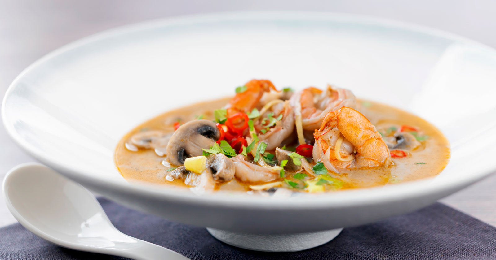 Prawn Tom Yum Soup with Coconut Milk - Krumpli