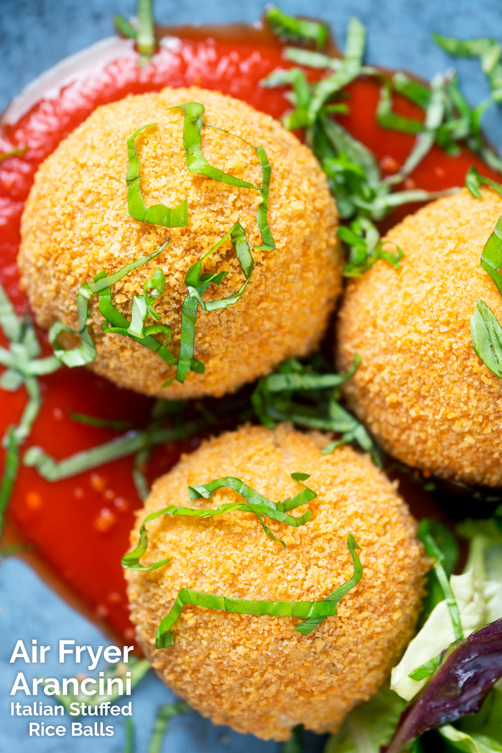 Air Fryer Arancini Stuffed Rice Balls - Krumpli