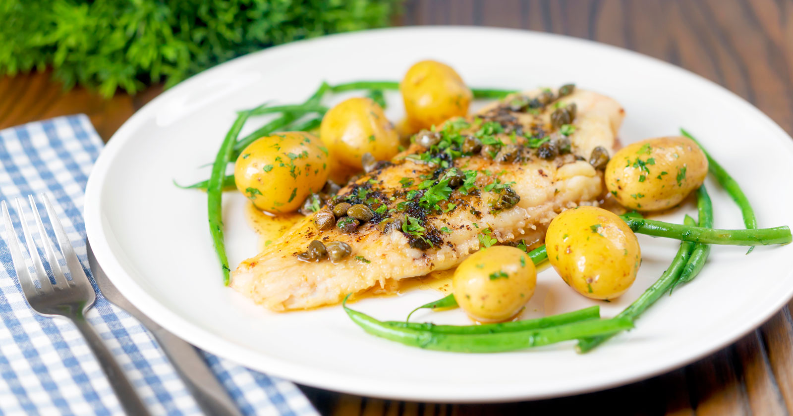 Pan Fried Lemon Sole Meuniere on the Bone - Krumpli