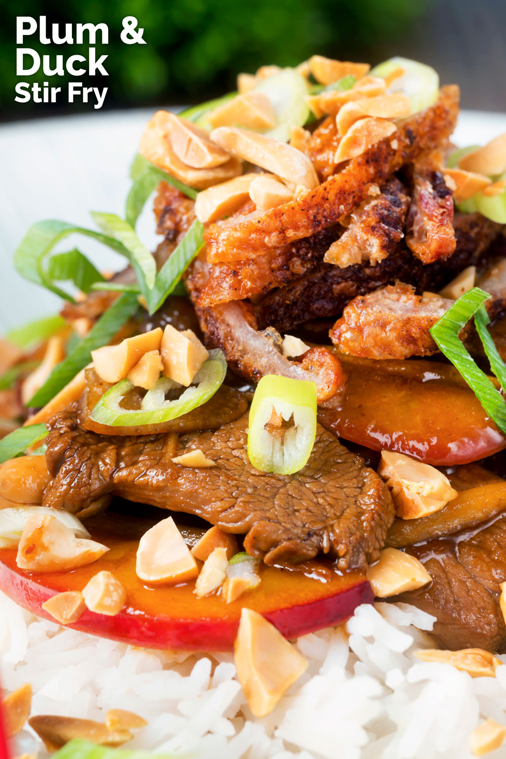 Plum and Duck Stir Fry with Crispy Skin - Krumpli