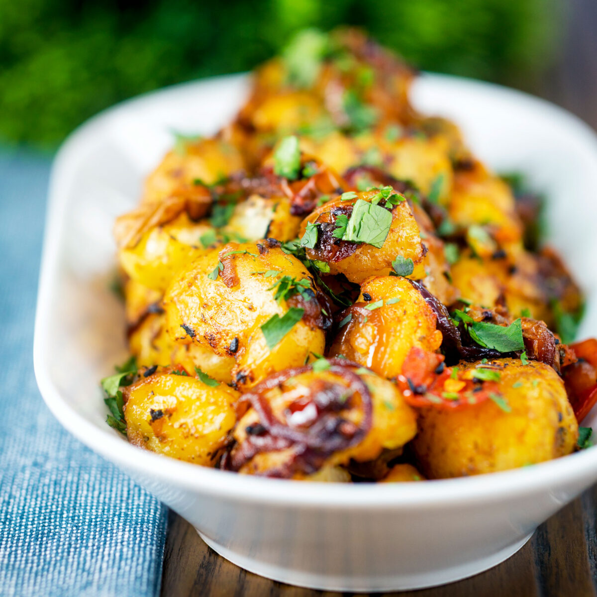 Indian Roast Bombay Potatoes or Aloo - Krumpli