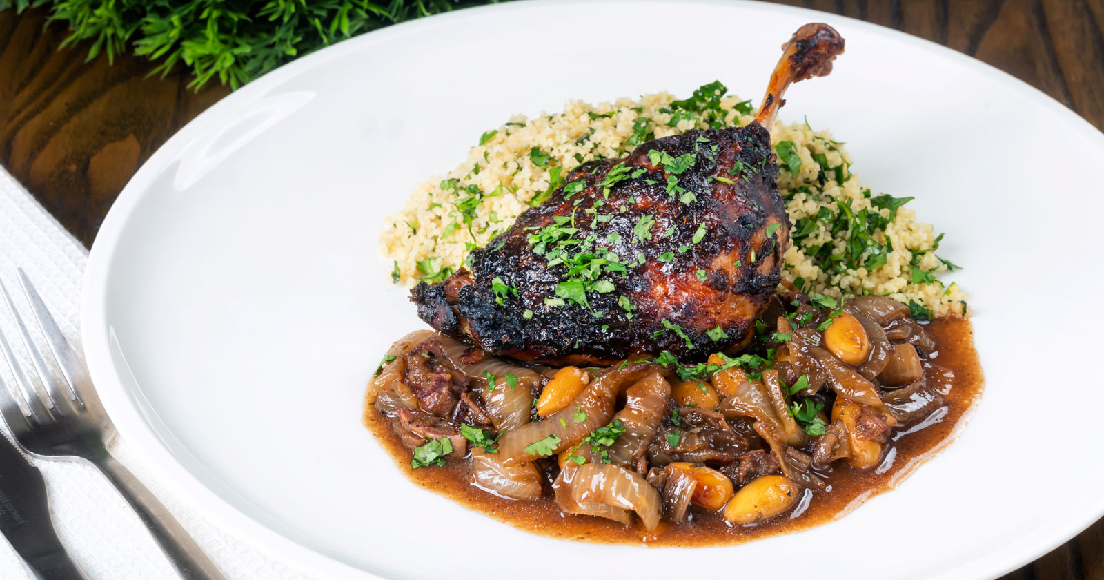 Tamarind Duck Legs With Dates and Almonds - Krumpli