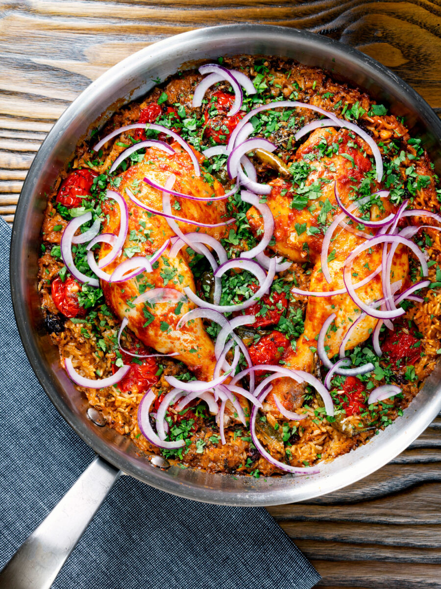 Indian One Pot Baked Chicken and Rice - Krumpli