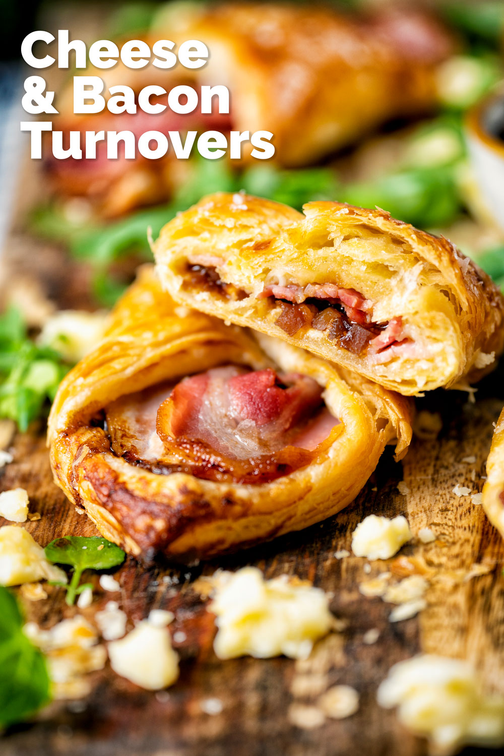 Cheese and Bacon Turnovers in Puff Pastry - Krumpli