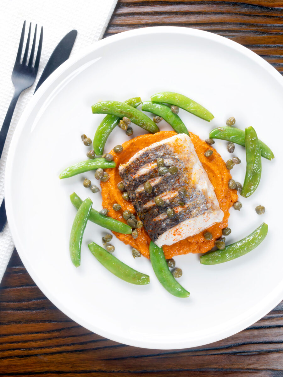 Baked Hake Fillet with Romesco Sauce - Krumpli