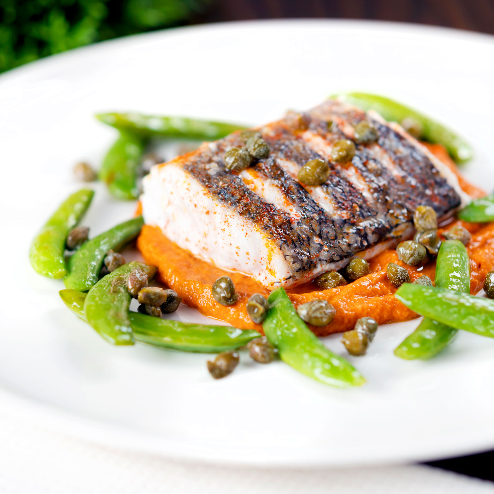 Baked Hake Fillet with Romesco Sauce - Krumpli