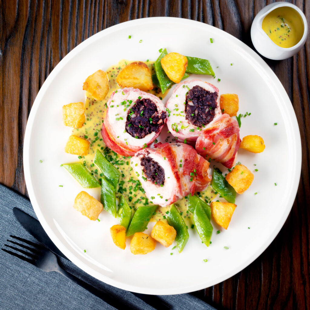 Black Pudding Stuffed Chicken Breast AKA Chicken Braemar - Krumpli
