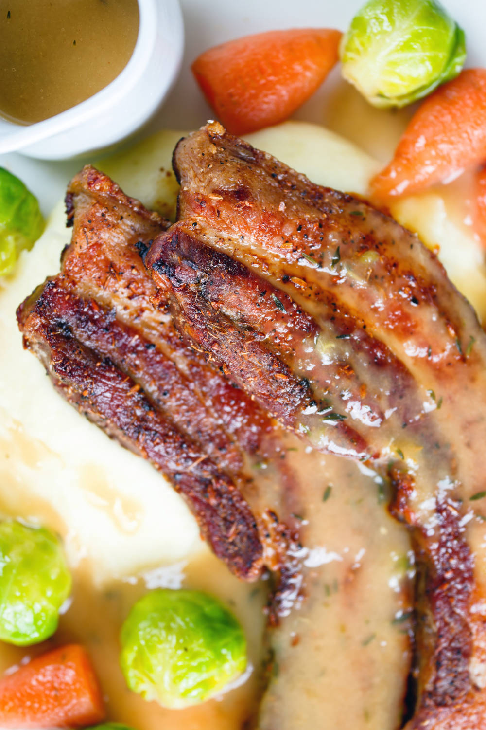 Roast Pork Belly Slices with a Cider Sauce - Krumpli