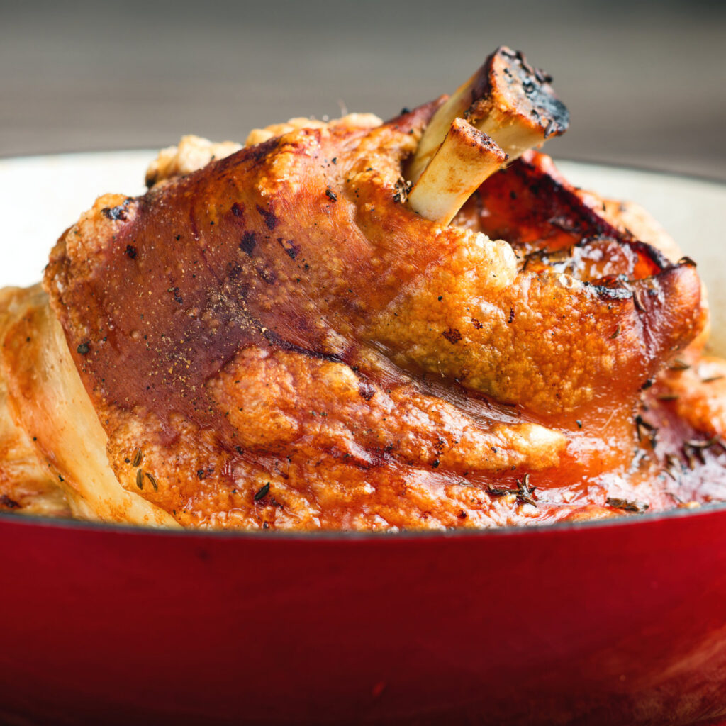 Crispy Beer Roasted Pork Knuckle - Krumpli