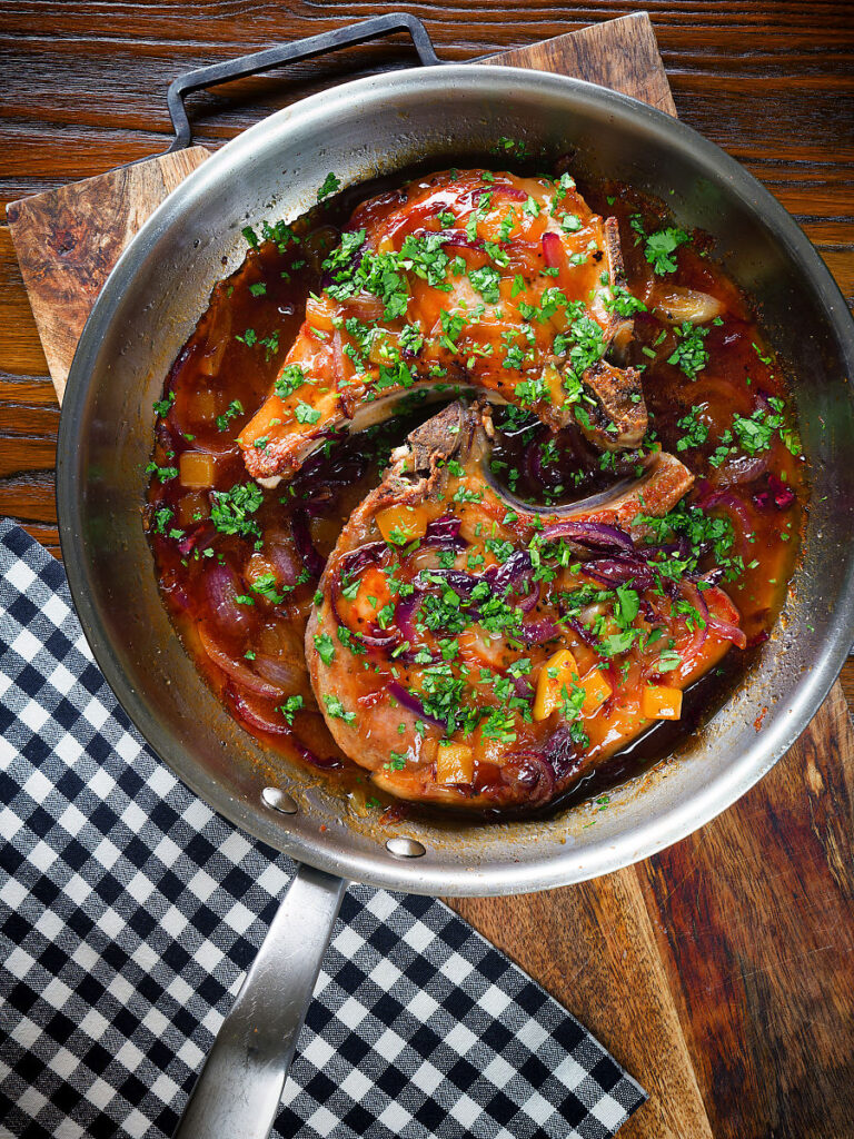 Spicy Baked Mango Chutney Pork Chops - Krumpli