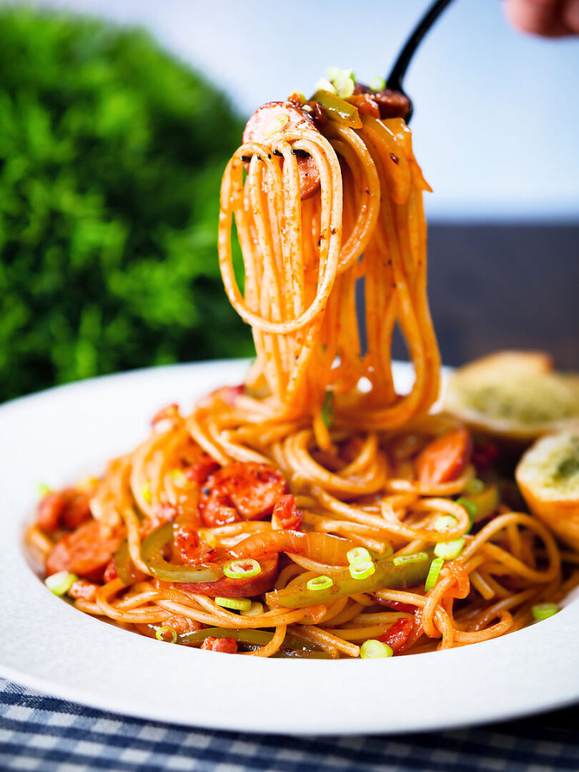 Spaghetti Napolitan Japanese Ketchup and Sausage Pasta - Krumpli