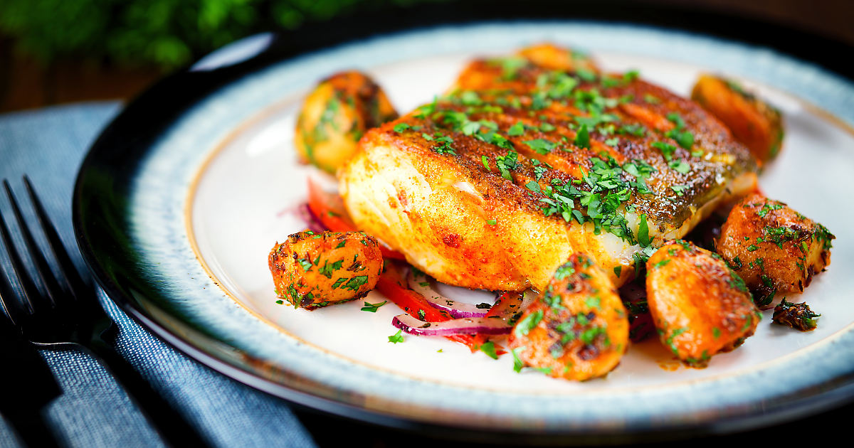 Pan Fried Curried Cod - Krumpli