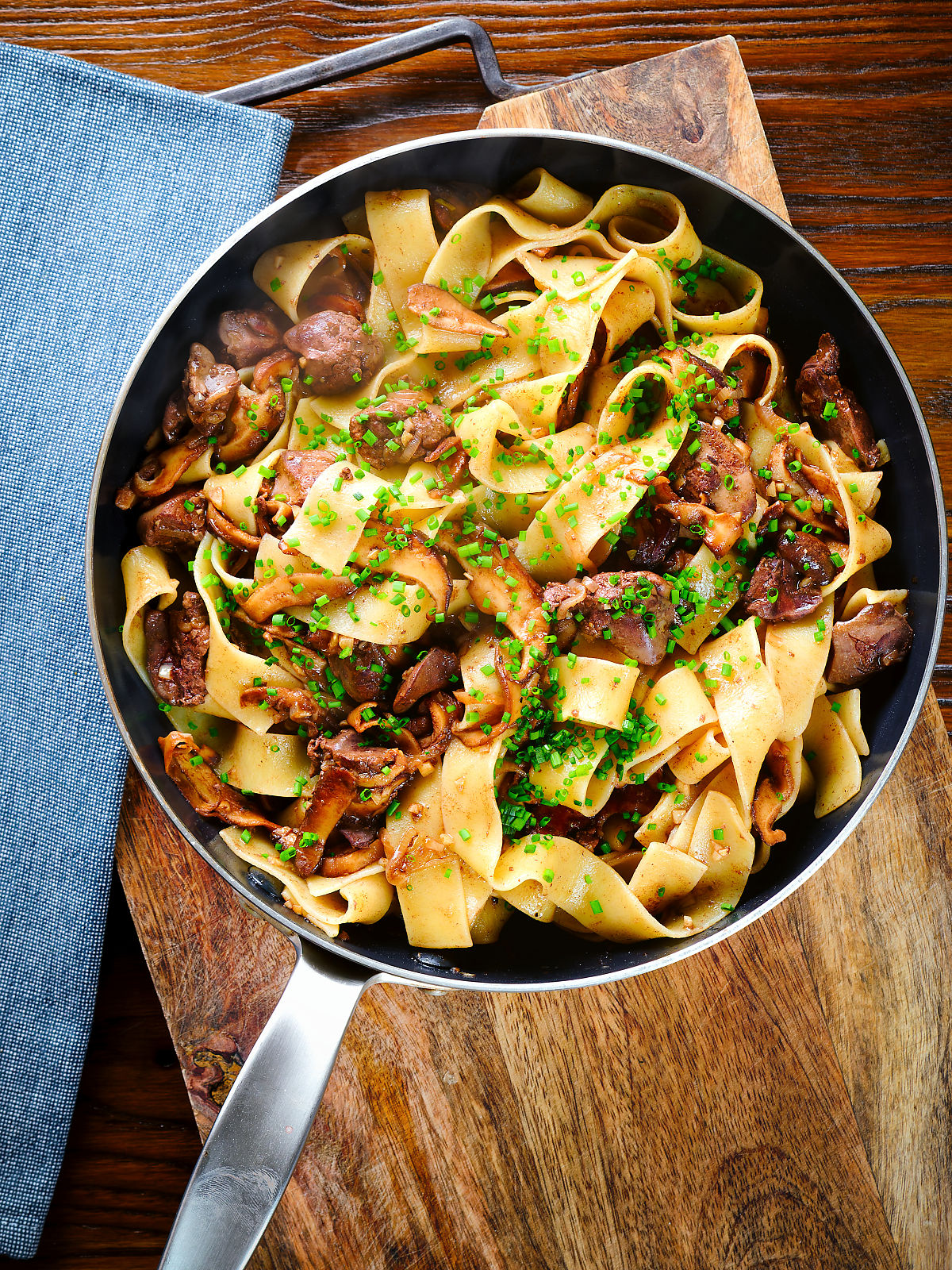 Chicken Liver and Mushroom Pasta - Krumpli