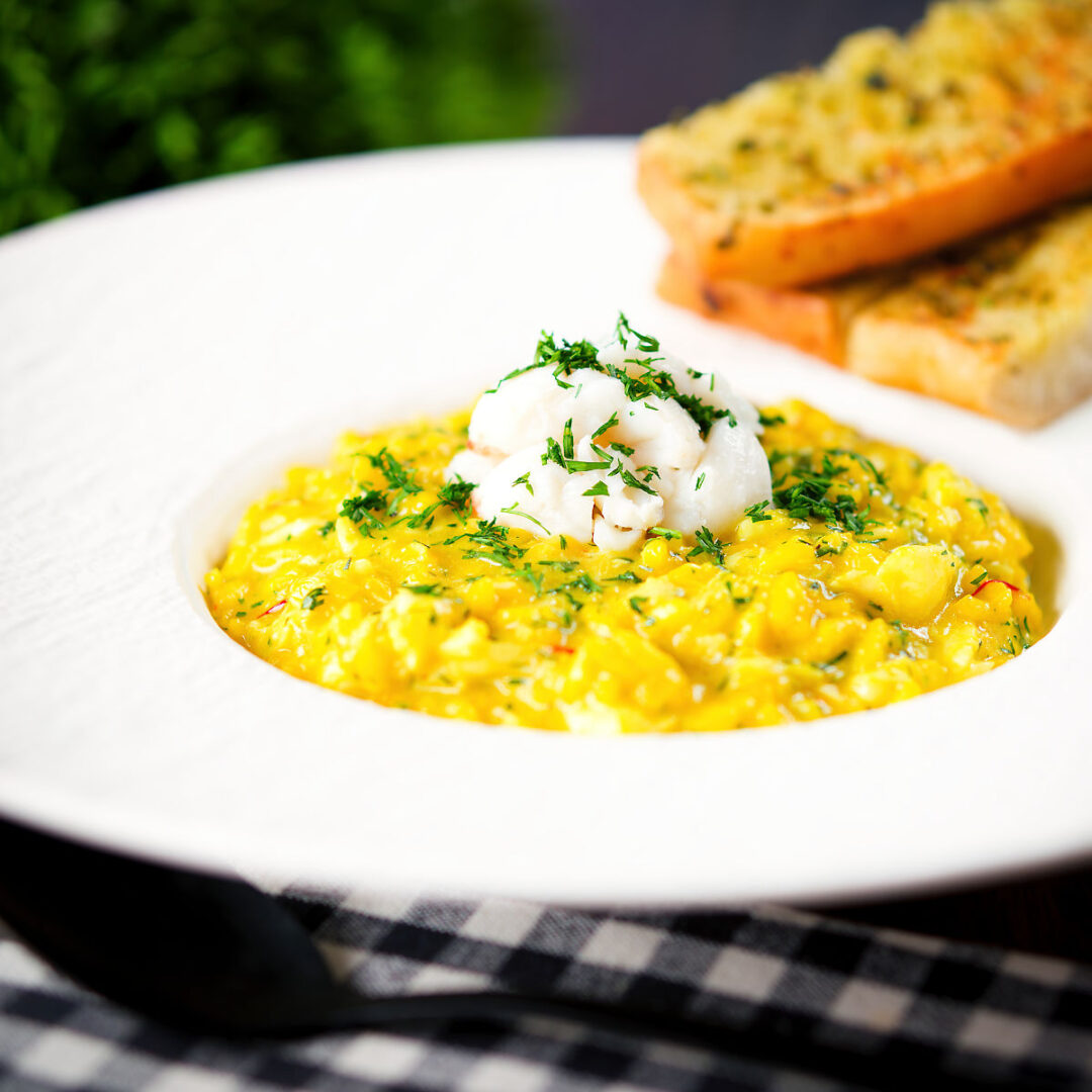Tinned Crab Risotto with Saffron - Krumpli